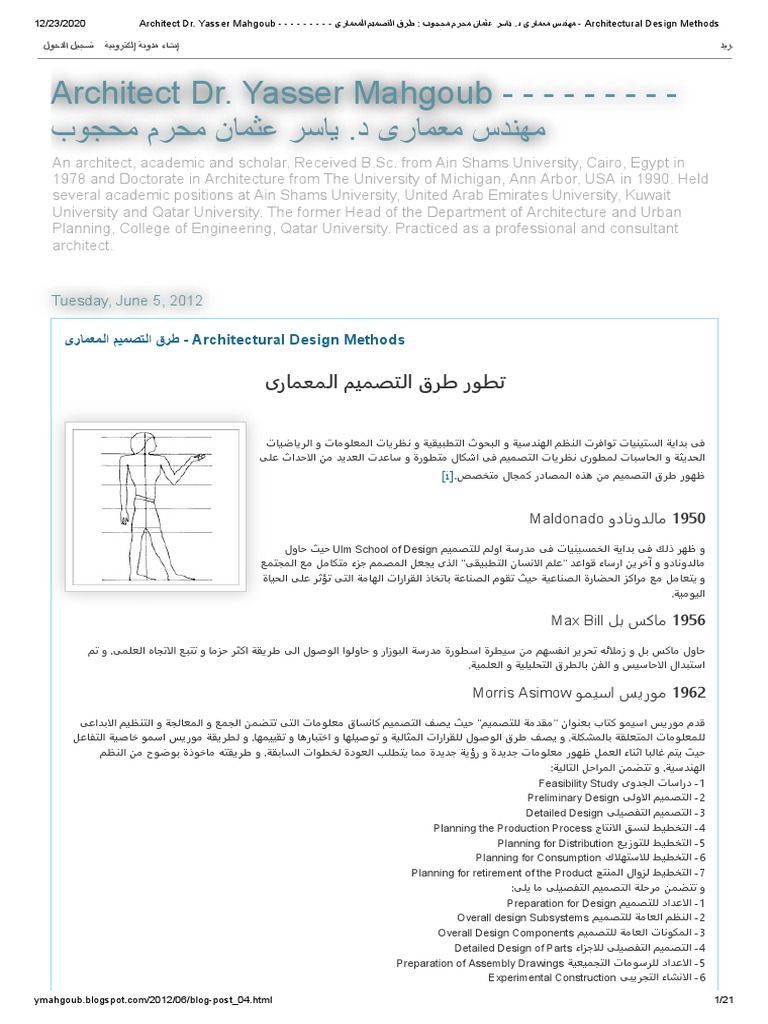 Architect Dr. Yasser Mahgoub - - - - - - - - - مهندس معمارى د. ياسر ...