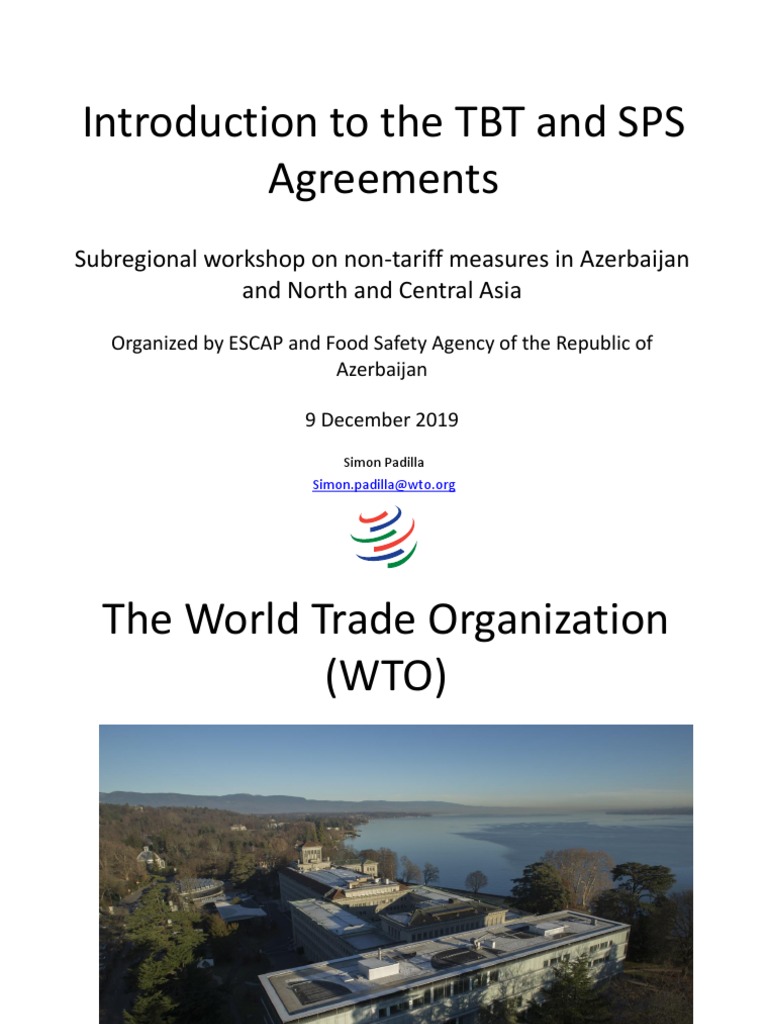 Session.2. WTO SPS and TBT | PDF | World Trade Organization | Non ...