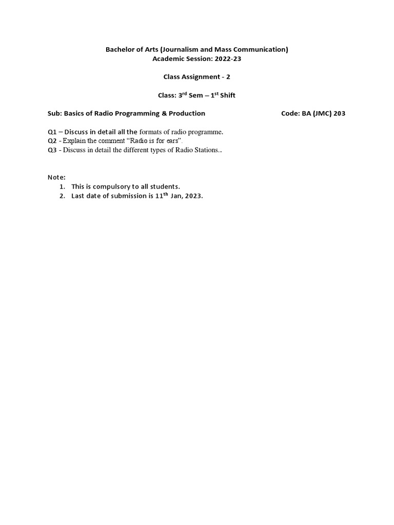 BRPP Assignment 2,3 and 4 T | PDF