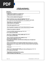 Lysholm Knee Scoring Scale Questionnaire | PDF | Knee | Pain