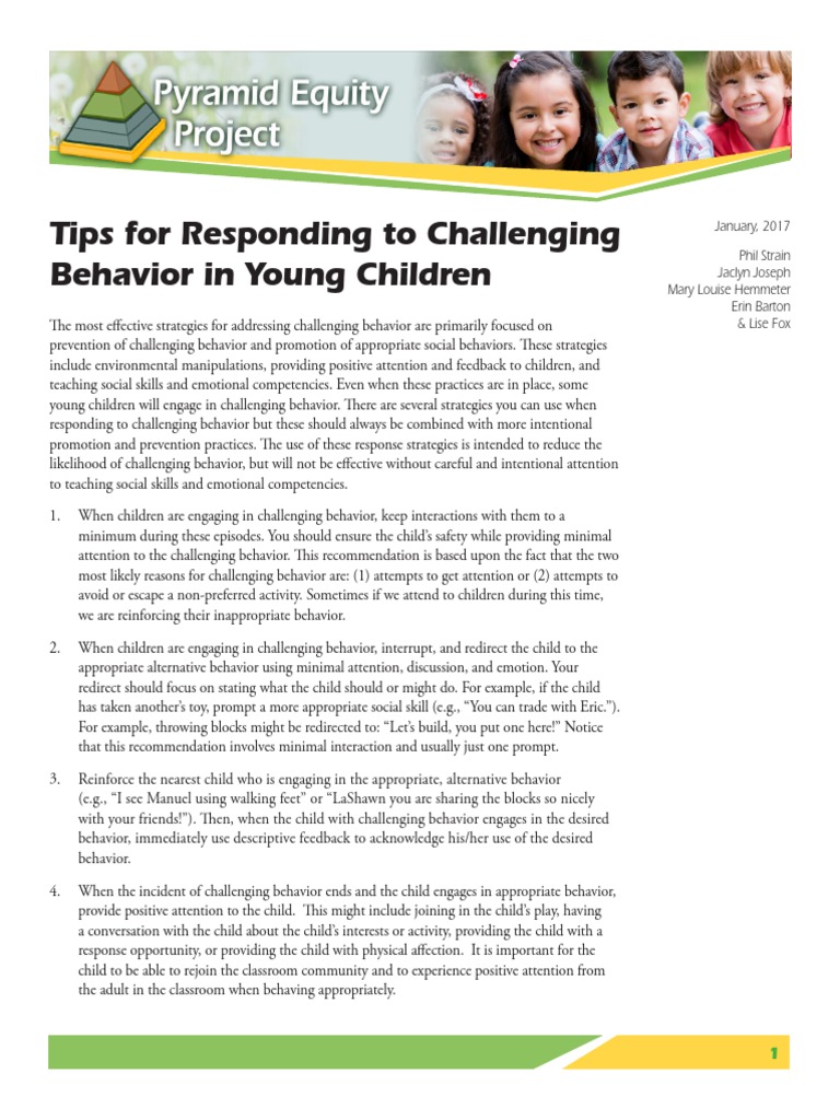 Strategies for Managing Challenging Behavior | PDF | Reinforcement ...