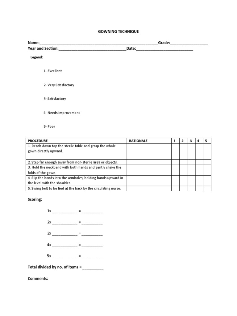 GOWNING TECHNIQUE - Gowning and Gloving The Surgeon | PDF | Career & Growth