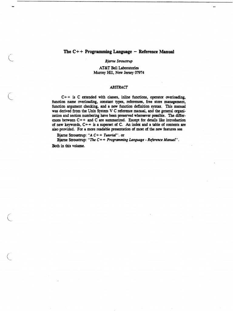 Reference Manual Pdf Pointer Computer Programming Integer Computer Science