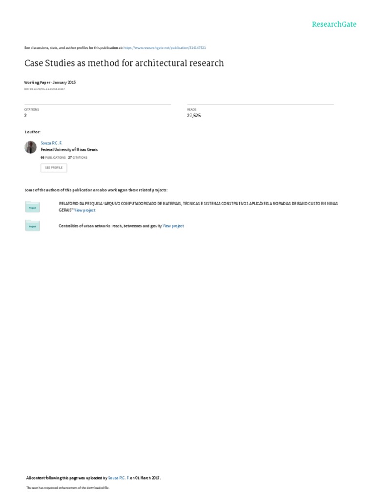 Case Studies As Method For Architectural Research | PDF | Methodology ...