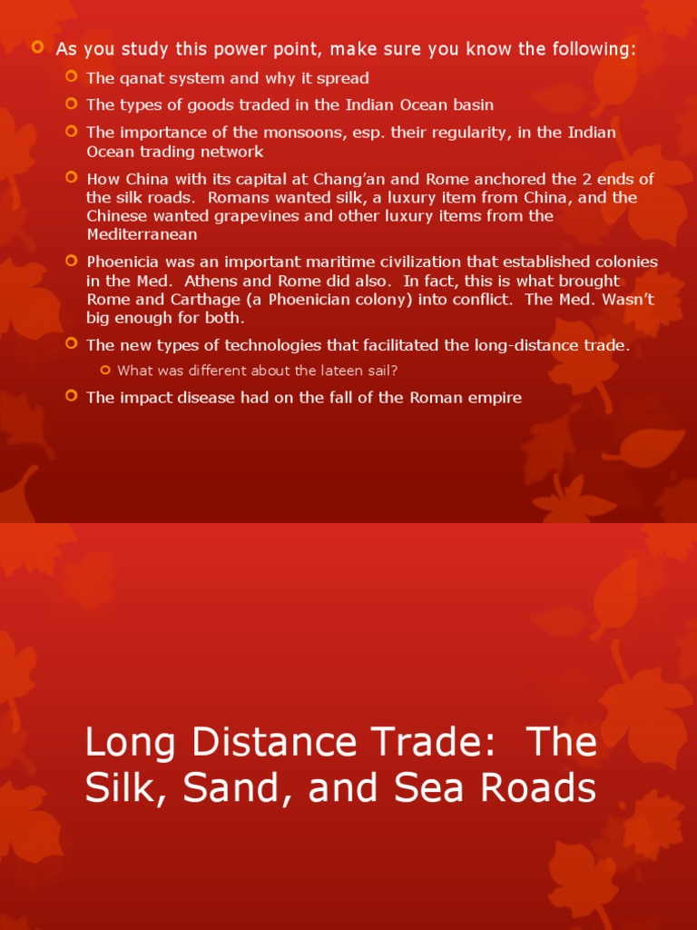 My Long Distance Trade | PDF | Silk Road | Trade