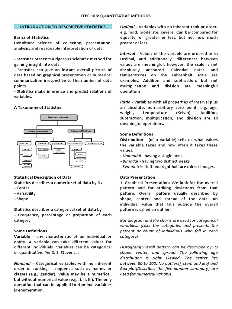 Quantitative Methods | PDF | Skewness | Mean