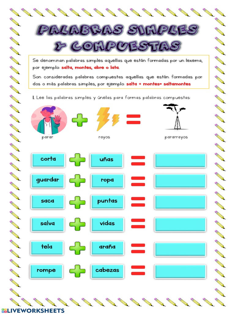 Palabras Simples y Compuestas para Niños | PDF