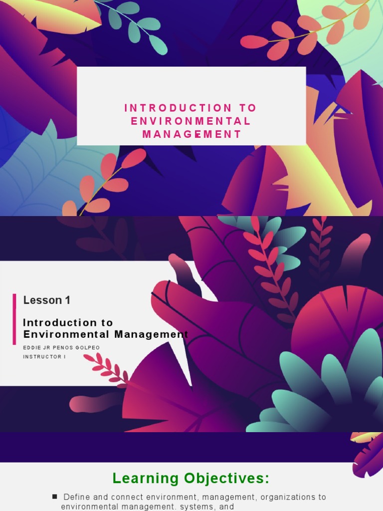 Lesson 1 - Introduction To Environmental Management | PDF | Reuse ...