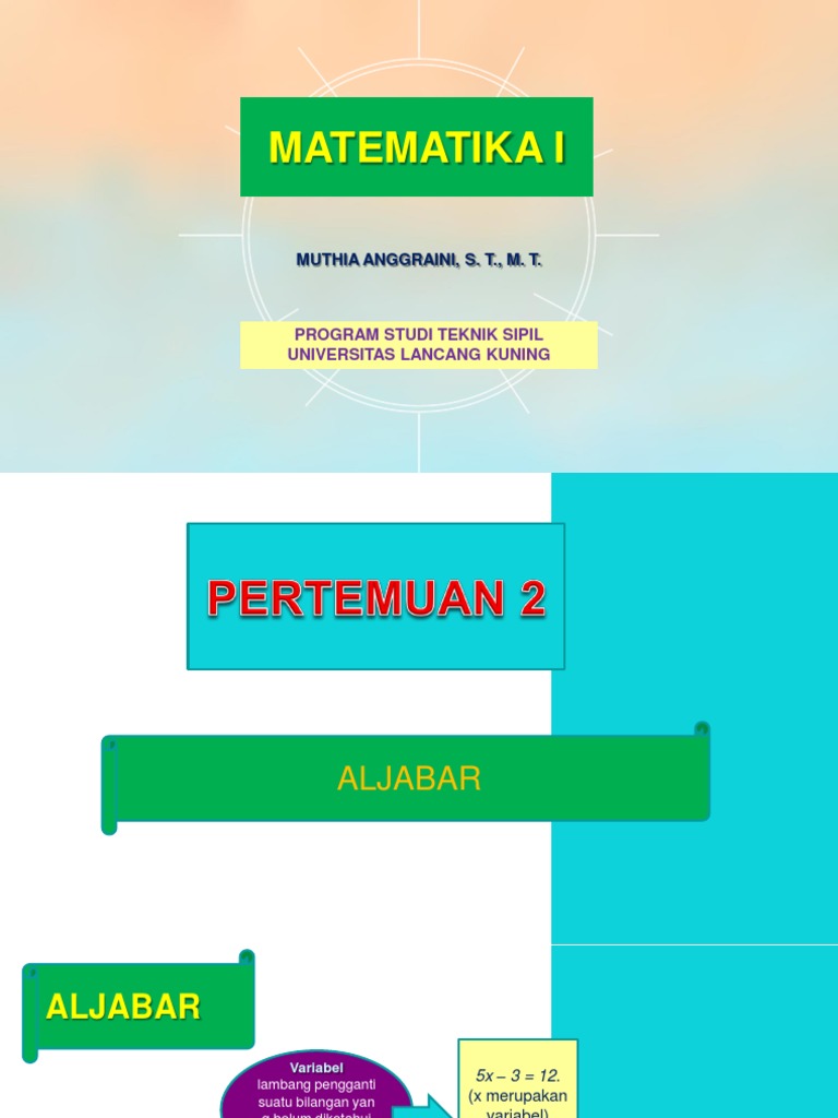 Pindah Ruas dan Pembagian Aljabar | PDF