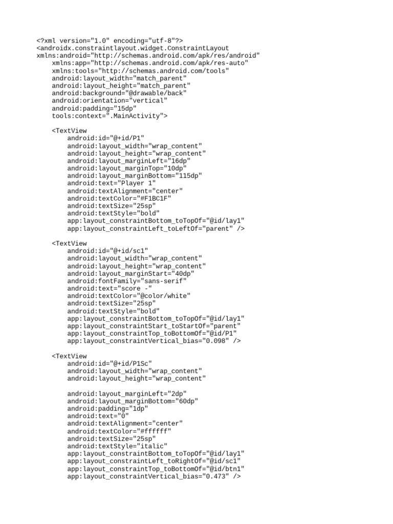 TTT (Activity Main - XML) | PDF