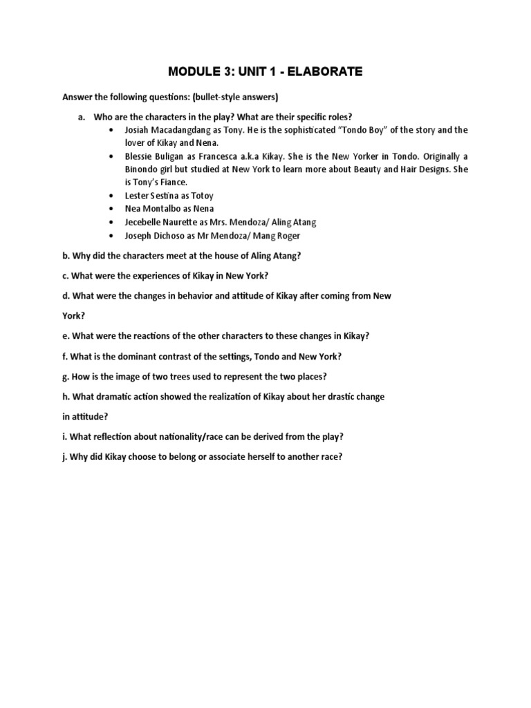 MODULE 3 Unit 1 Elaborate | PDF | Mystery, Thriller & Crime Fiction