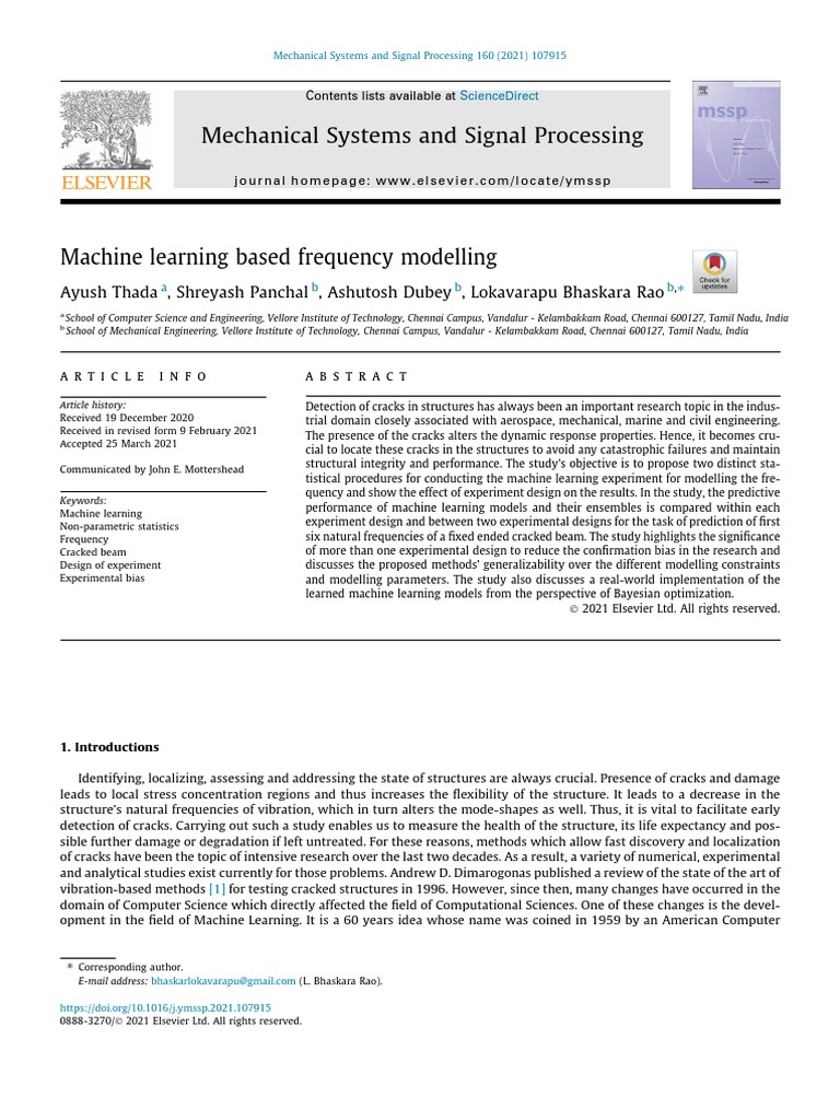 Machine Learning Based Frequency Modelling | PDF | Machine Learning | Mean Squared Error