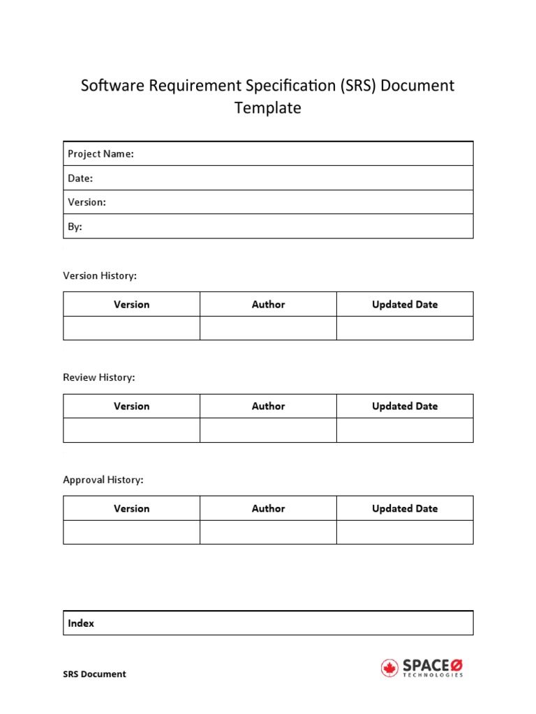 Software Requirement Document Template | PDF