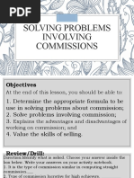 Solving Word Problems Involving Commission | PDF | Percentage | Business