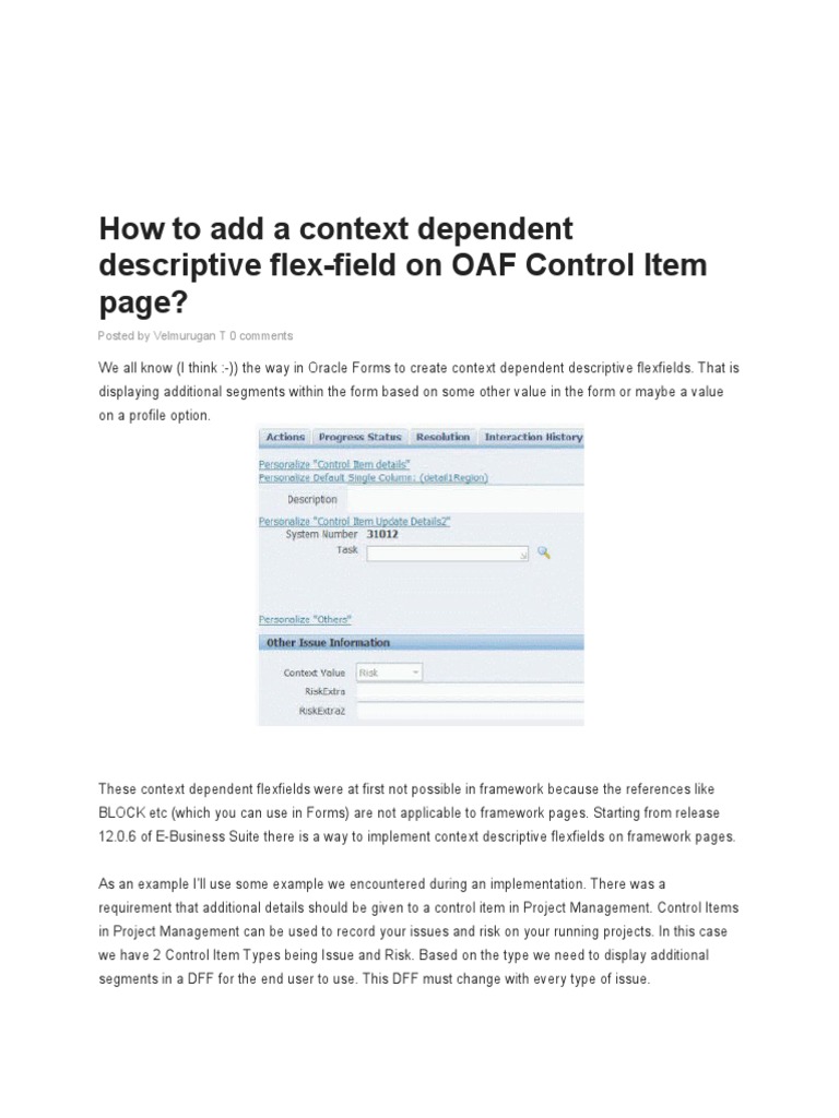 How To Add A Context Dependent Descriptive Flex SSHR | PDF | Software ...