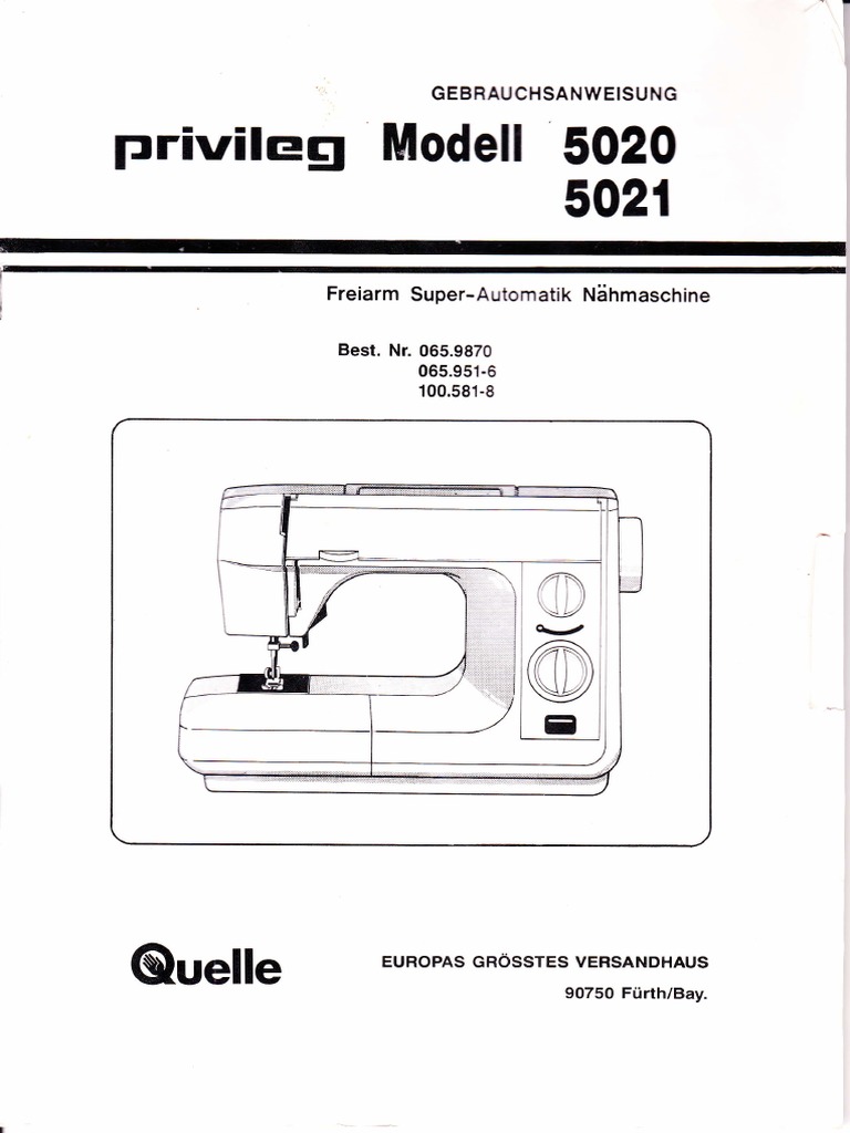 Privileg 5020 5021 Manual | PDF