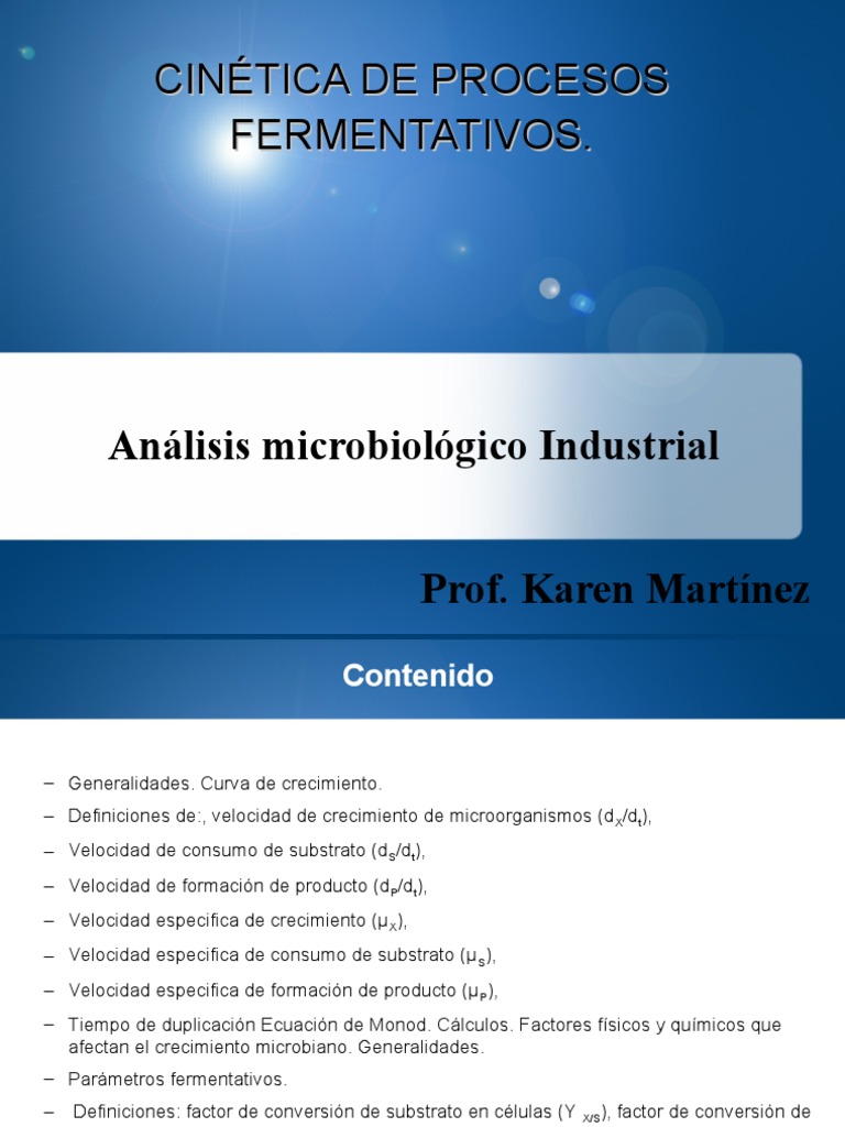 Cinetica de Procesos Fermentativos | PDF | Fermentación | Saccharomyces Cerevisiae