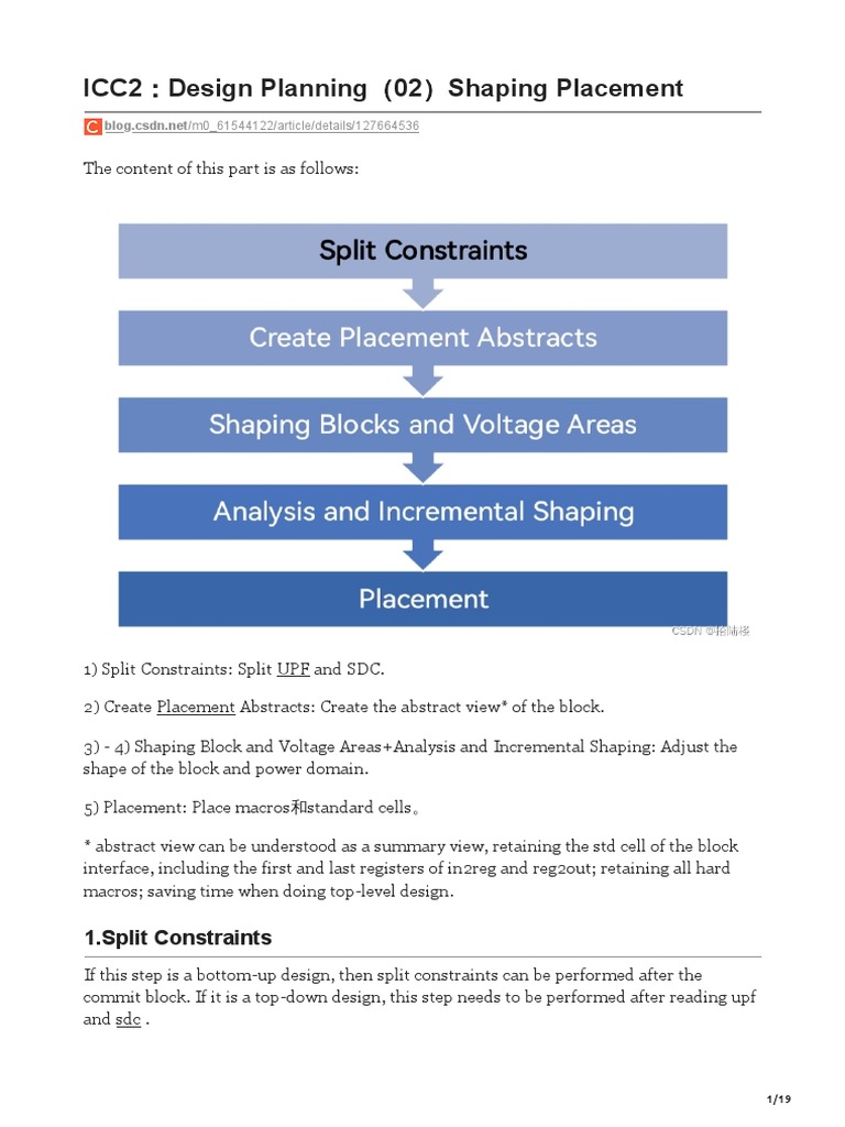 ICC2Design Planning02Shaping Placement | PDF | Top Down And Bottom Up Design | Computer Architecture