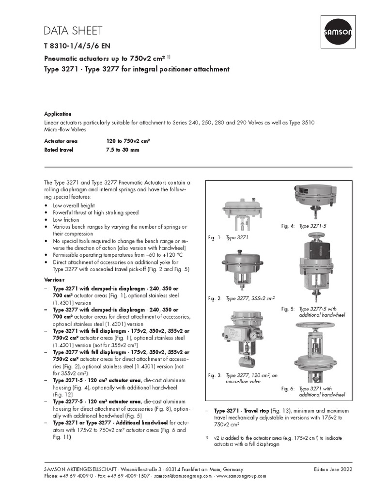 3277 Samson | PDF | Valve | Actuator