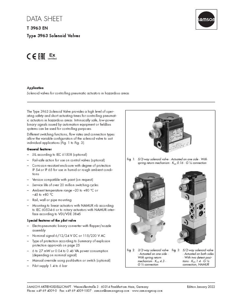 3963 Samson | PDF | Valve | Actuator