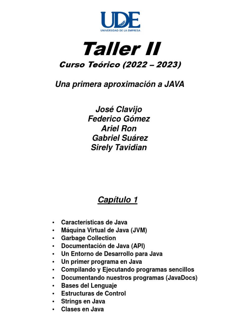 Capitulo 1 | PDF | máquina virtual de Java | Java (lenguaje de ... Capitulo 1 | PDF | máquina virtual de Java | Java (lenguaje de ...