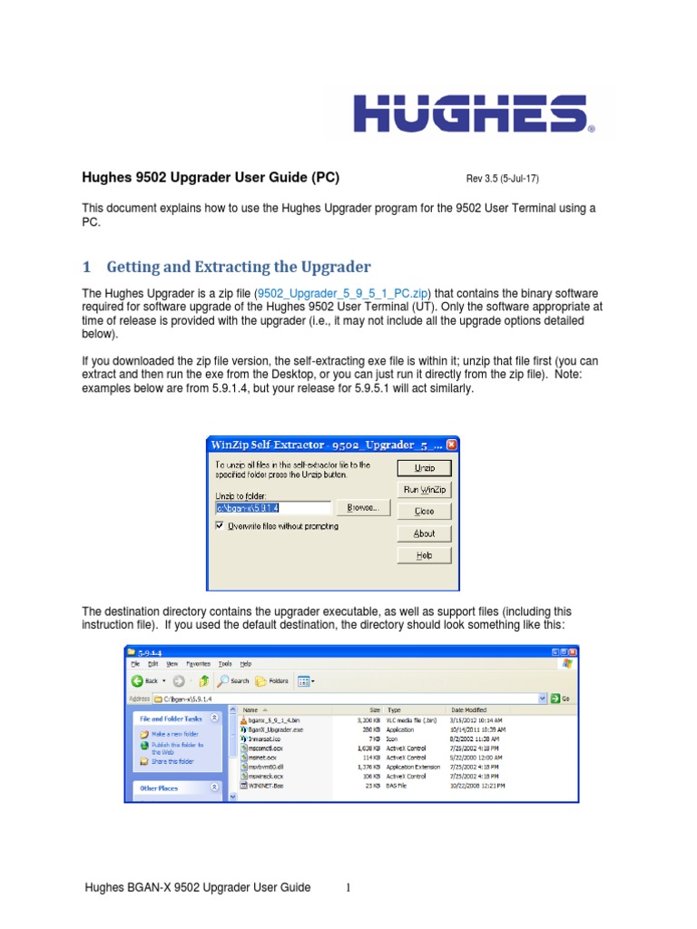 Hughes 9502 Upgrader User Guide | PDF | Zip (File Format) | Personal ...