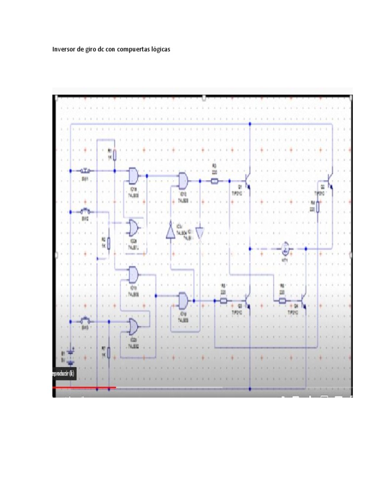 Inversor de Giro DC Con Compuertas Lógicas | PDF