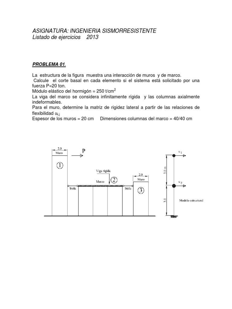 Ejercicios 2013 | PDF | Rigidez | Viga (Estructura)