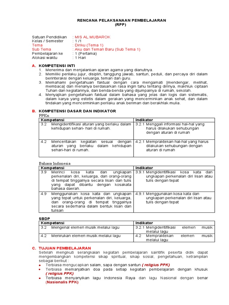 Contoh RPP | PDF