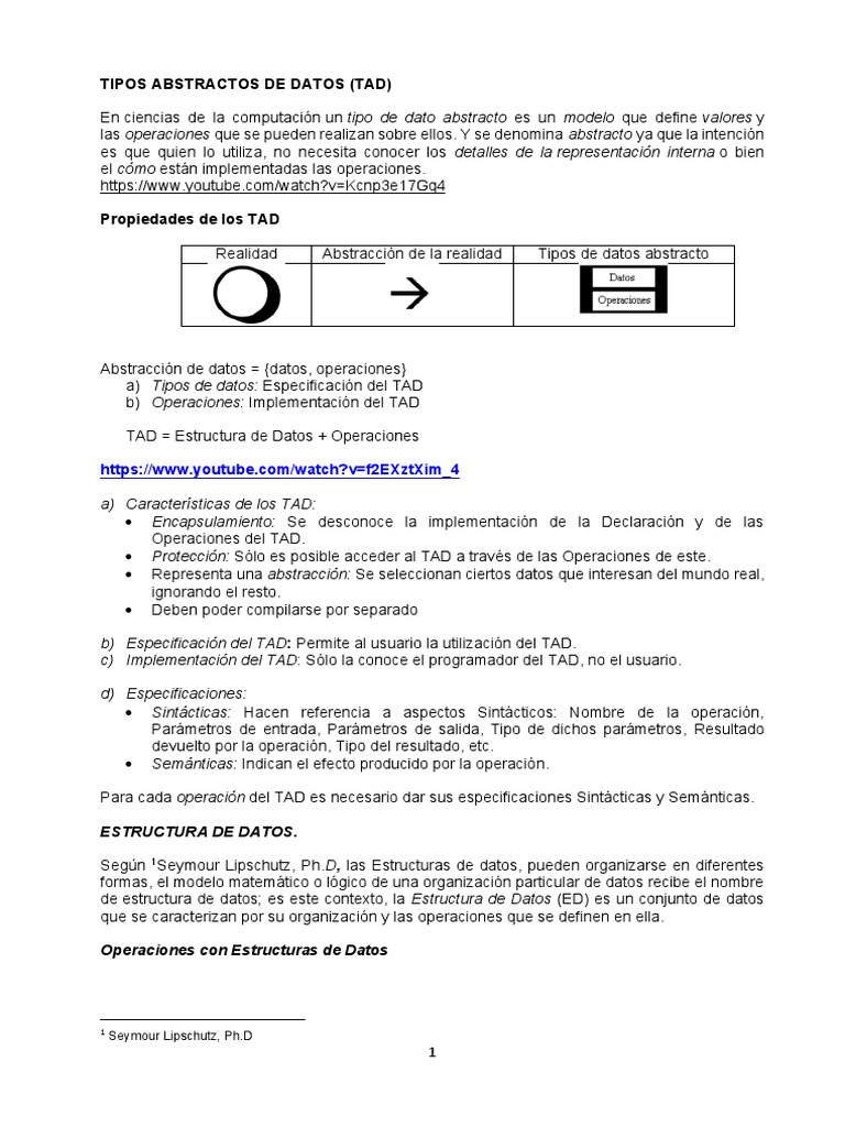Tipos Abstractos de Datos (TAD) | PDF | Cola (tipo de datos abstractos ...