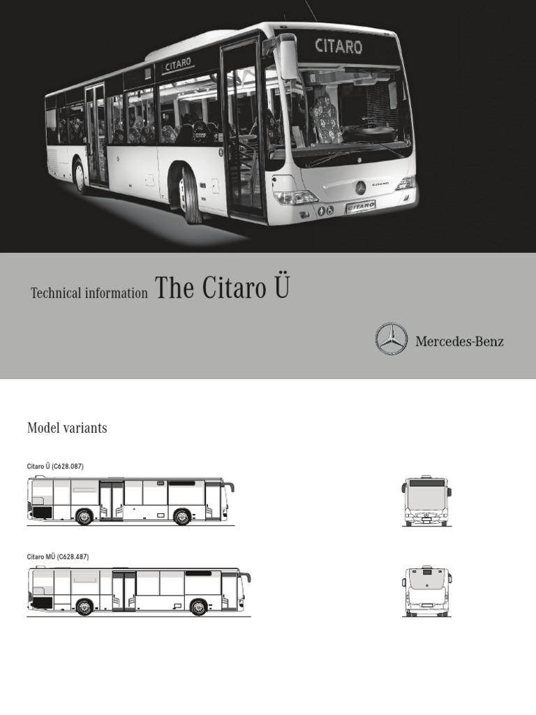 Technical Information The Citaro Mercedes Benz PDF | PDF | Anti Lock ...