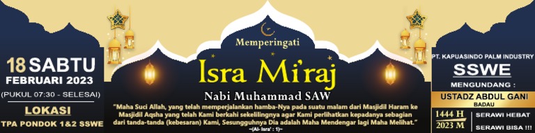 Desain Spanduk Isra Miraj 1444H SSWE | PDF