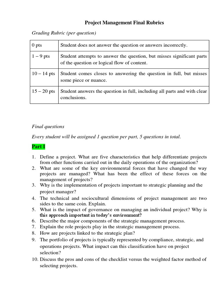 Final Rubrics | PDF | Project Management | Rubric (Academic)