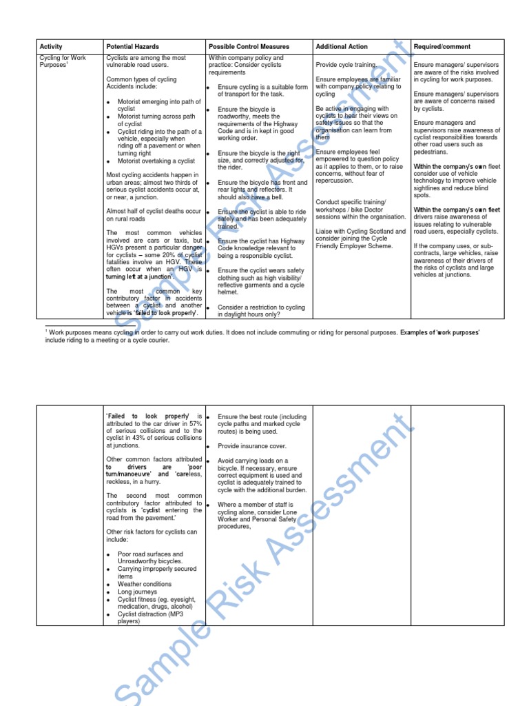 Cycling Risk Assessment | PDF | Traffic Collision | Road