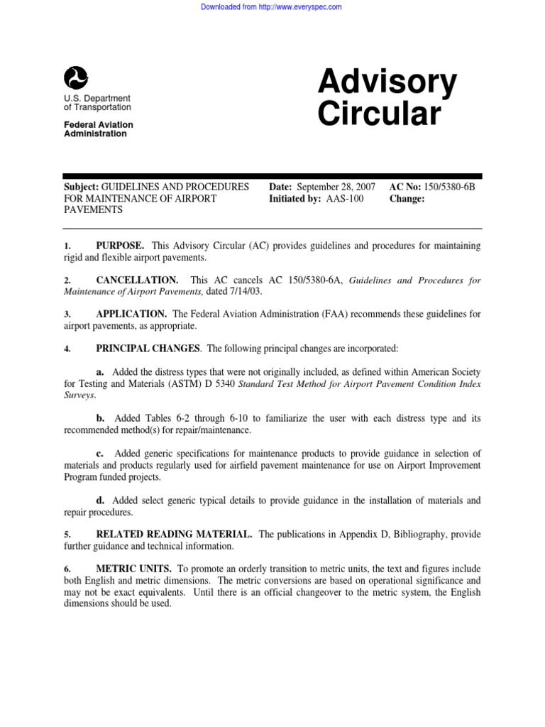 Circular AC 150 5380 6B-Ingles | PDF | Road Surface | Concrete