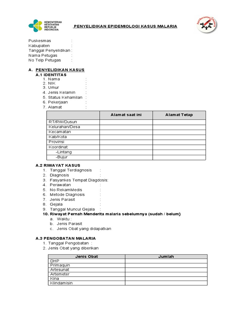 Epidemiological Investigation of Malaria Cases | PDF