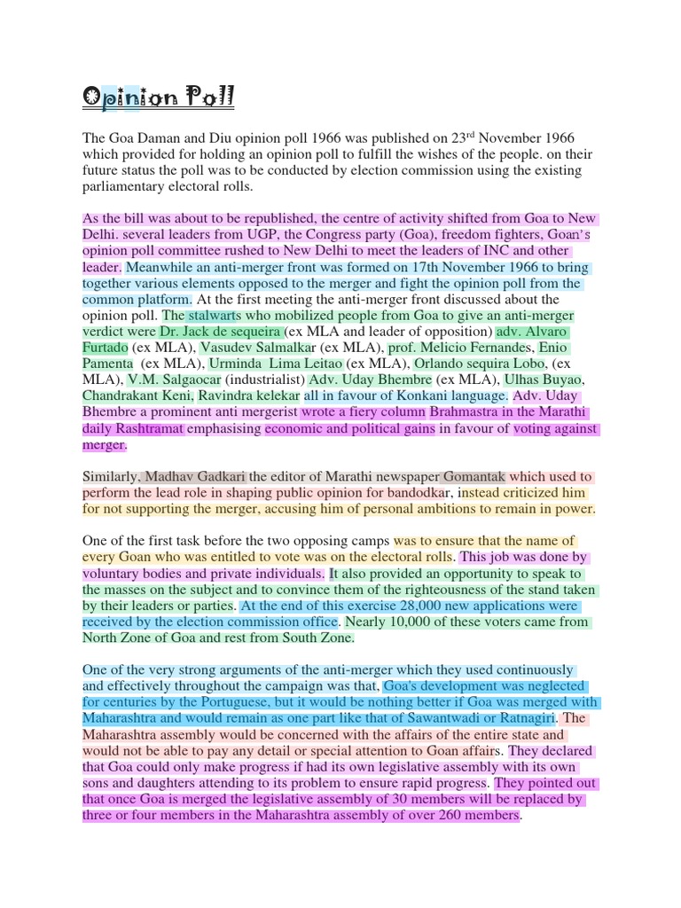 Opinion Poll | PDF | Elections | Politics Of India