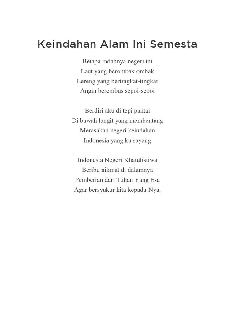 Puisi Keindahan Alam Semesta | PDF | Sains & Matematika | Puisi