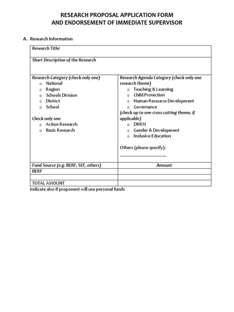 Research Proposal Application Form | PDF | Conflict Of Interest | Science