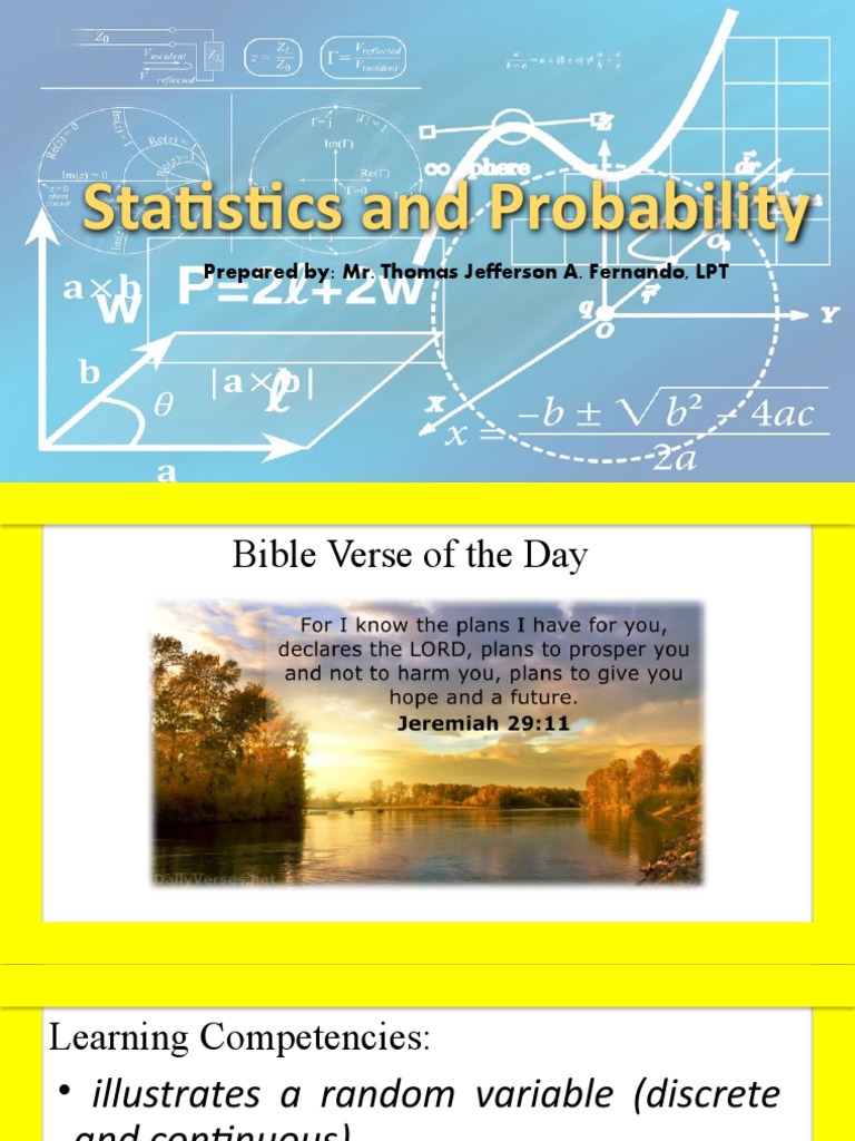 StatandProb 1 | PDF | Probability Distribution | Random Variable