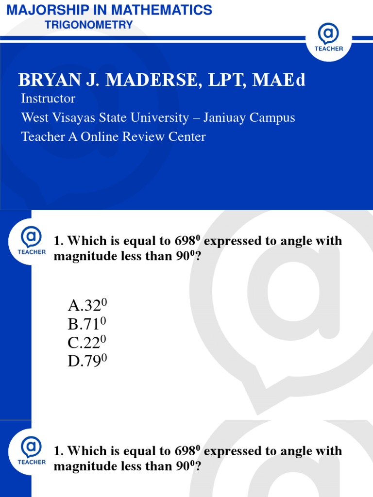 Trigonometry Pdf Trigonometric Functions Special Functions