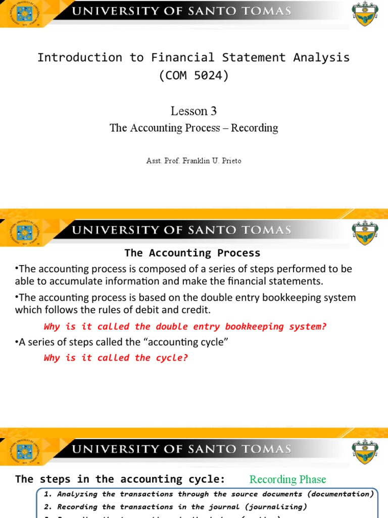 Lesson 2a Journalizing | PDF | Debits And Credits | Financial Economics