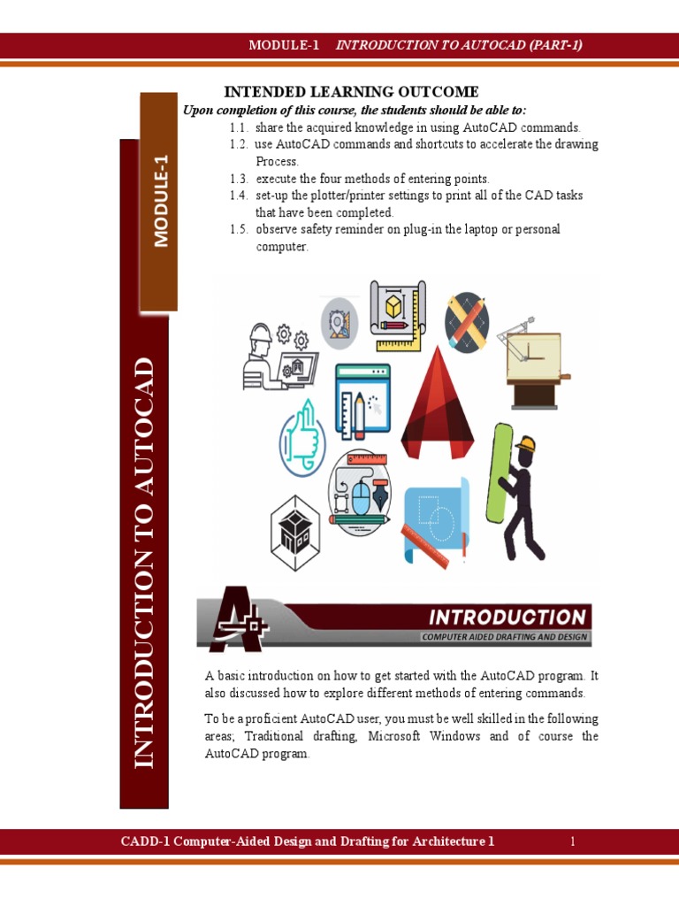 Module 1 Cadd 1 Download Free Pdf Ellipse Auto Cad