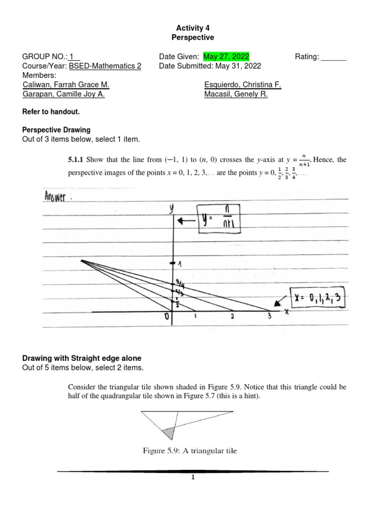 A4 - Perspective - Group 1 | PDF | Group (Mathematics) | Function (Mathematics)