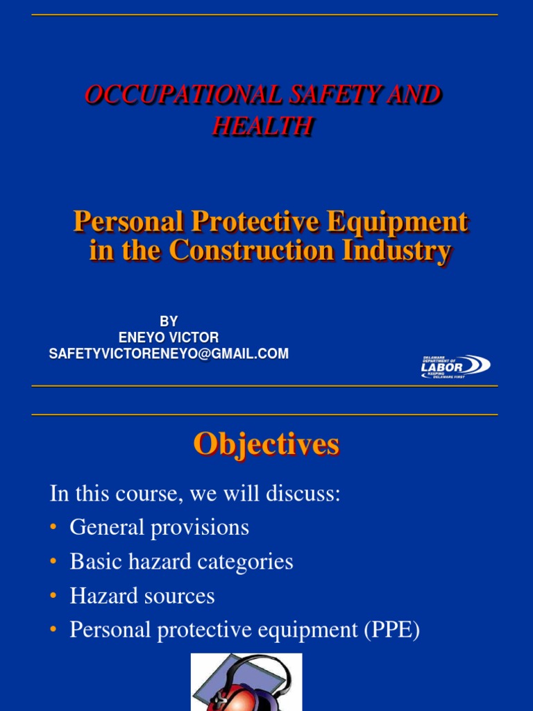 PPE Standards for Construction Safety | PDF | Personal Protective ...