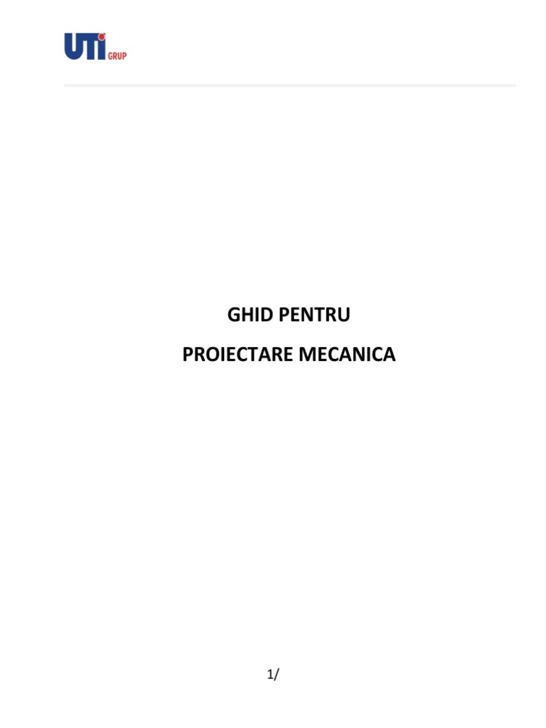 Ghid Pentru Proiectare Mecanica | PDF