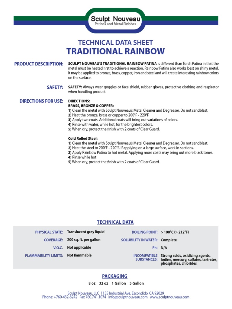 Tds Rainbow Web 201710 | PDF | Metals | Brass
