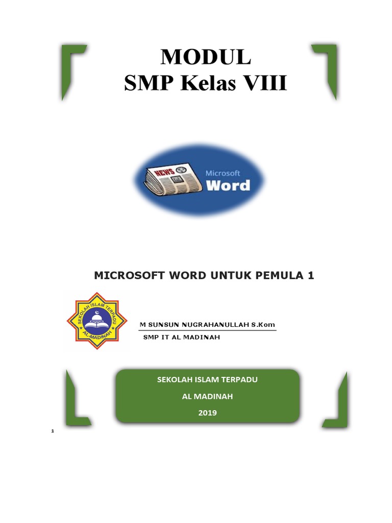Modul Pembelajaran Microsoft Word Kelas 8 | PDF