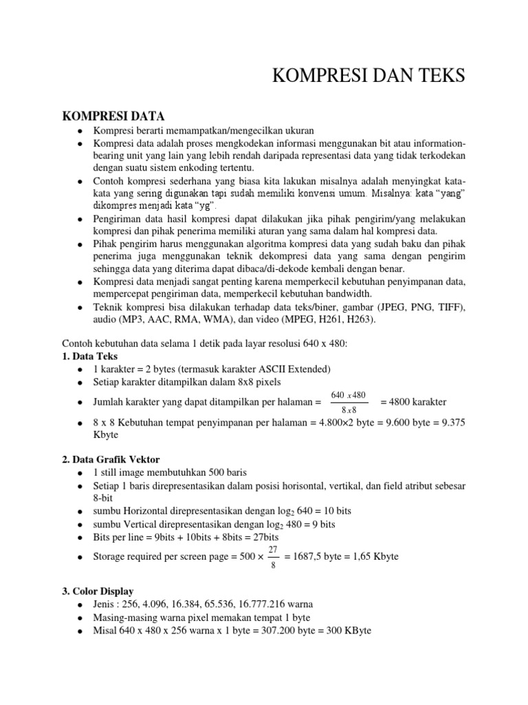 Bab 6 - Kompresi Data Dan Teks2 | PDF | Komputer | Teknologi & Rekayasa