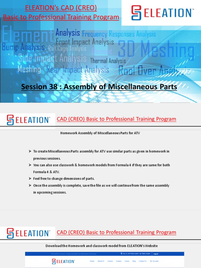 Assembling Miscellaneous Parts for an ATV: Instructions for Homework Assignment 38 of ELEATION's ...